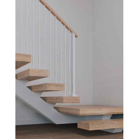 Central single steel stair stringer - KANSAS | Prestige Metal